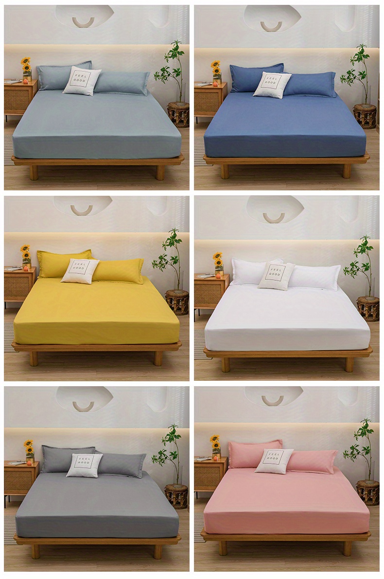 soft breathable brushed fitted sheet set dust - Temu Philippines