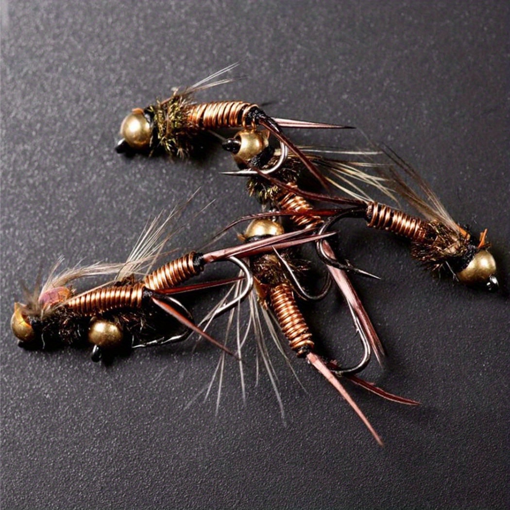 Brass Bead Head Fast Sinking Nymph Fly Trout Fishing - Temu Canada