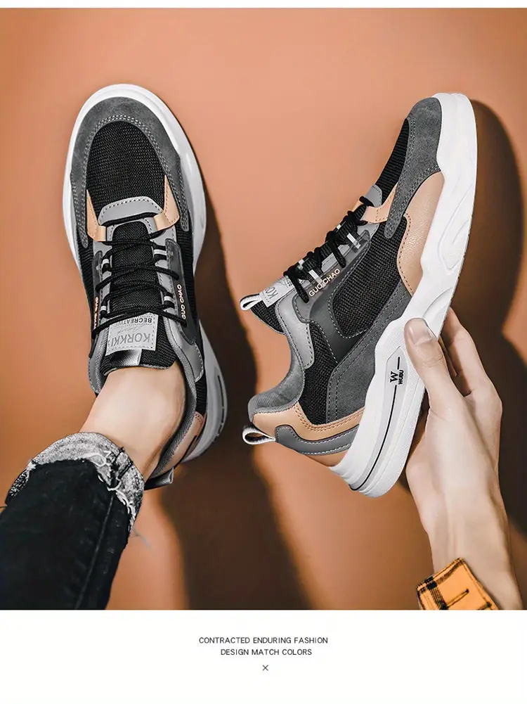 Mens Chunky Sneakers Athletic Shoes Comfy And Breathable Dad Sneakers