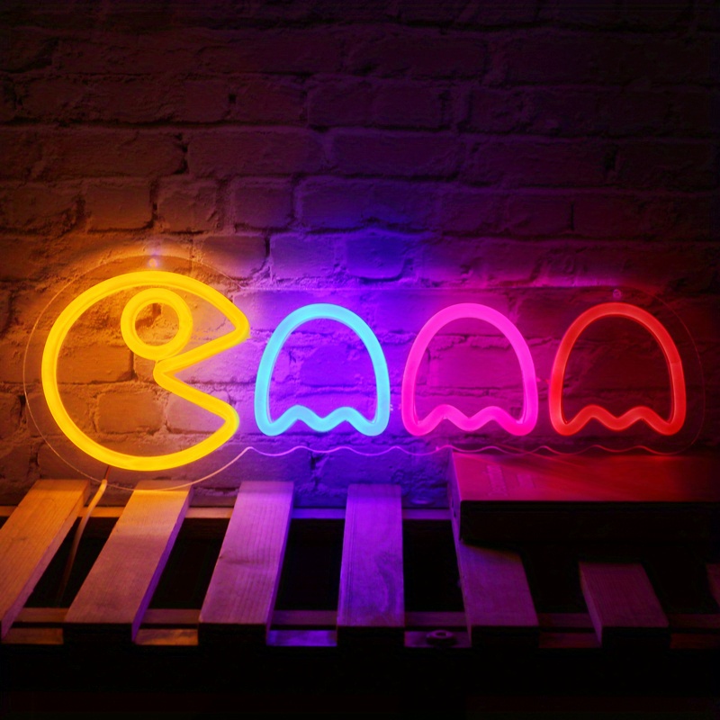 Game Led Neon Signs Light Retro Decor Usb Plug Game Room - Temu