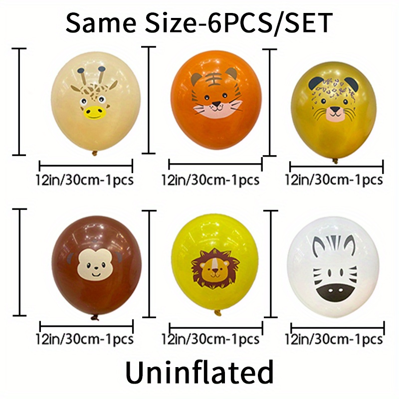Party Scene Cute Animal Head Latex Balloon Set - Temu Canada