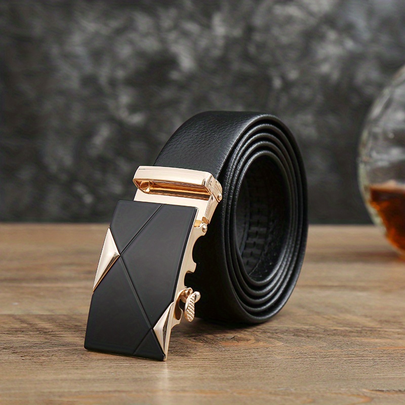 Mens Casual Automatic Buckle Pu Leather Belt Holiday Birthday Gifts ...