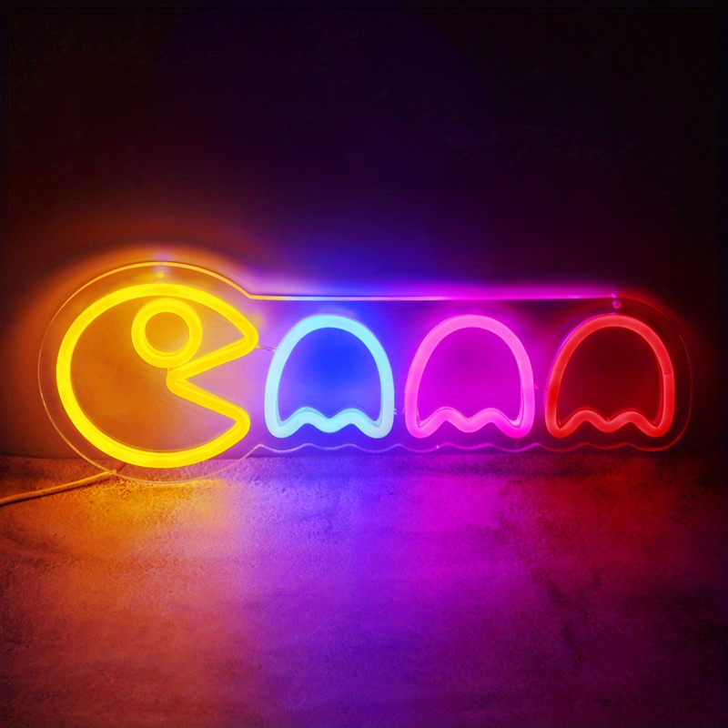 Game Led Neon Signs Light Retro Decor Usb Plug Game Room - Temu