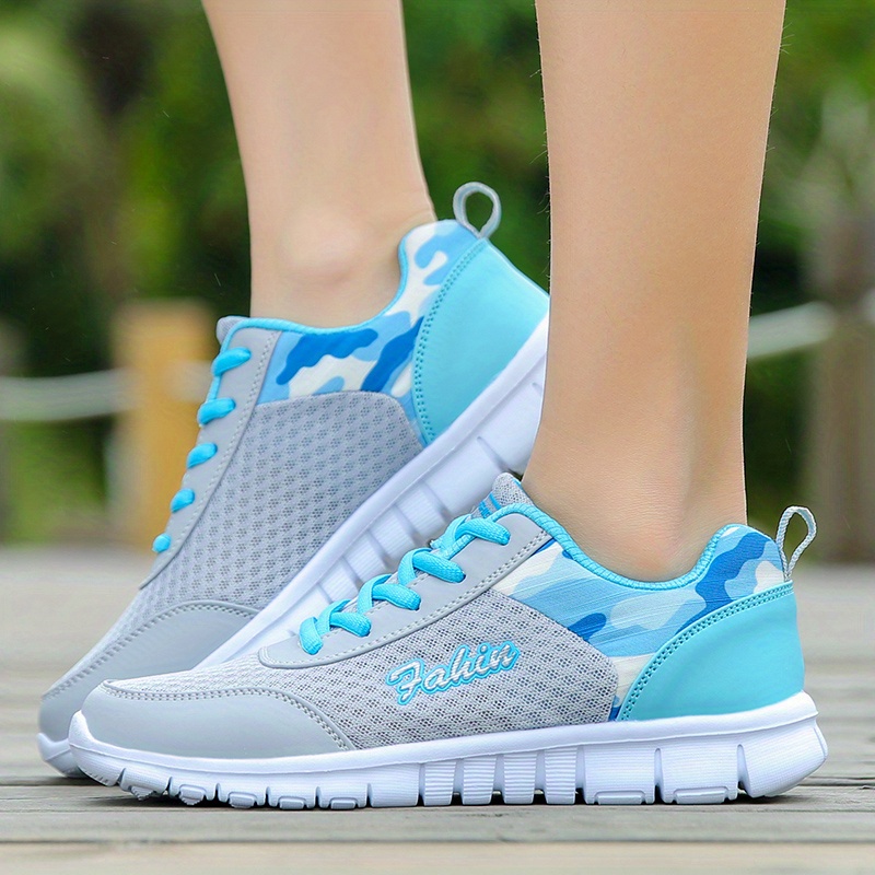 Women's Non slip Mesh Running Shoes Lace Fashion Tennis - Temu United ...