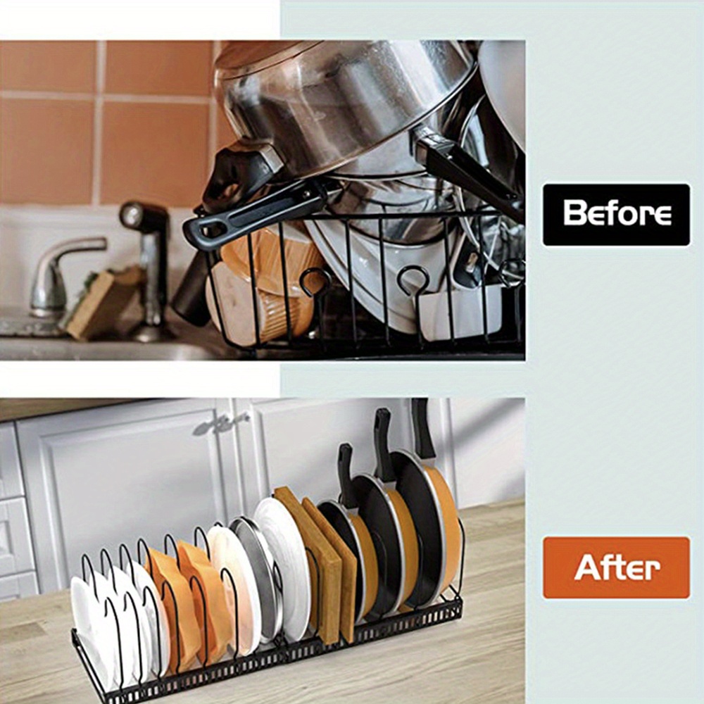 Expandable Pot Pan Organizers Rack Pans Pots Lid Organizer - Temu