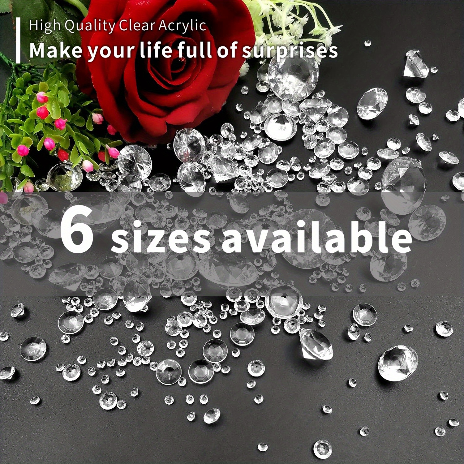 acrylic gems table scatters vase - Temu