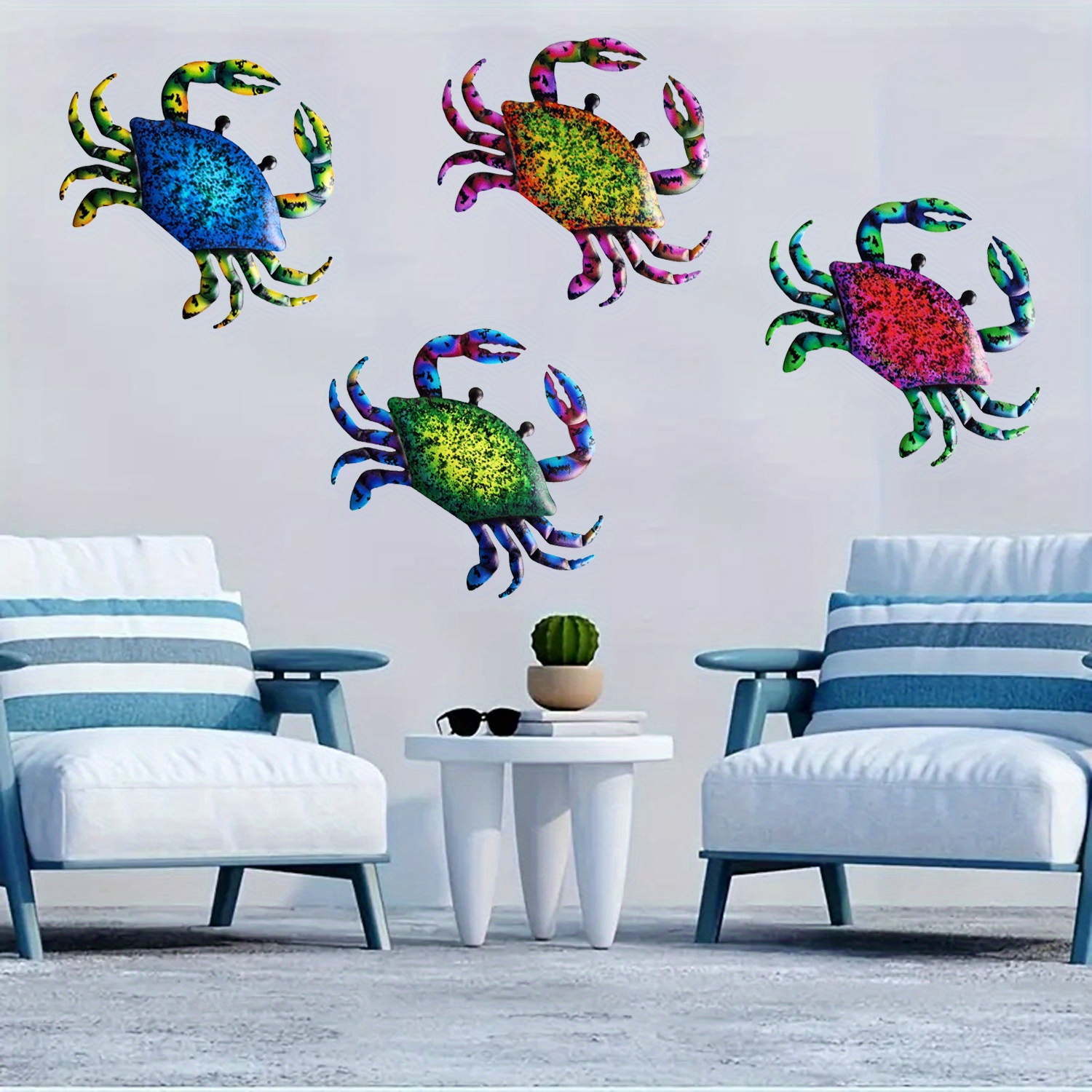 Marine Style Crab Iron Wall Art Decoration Home Wall Decor - Temu Denmark