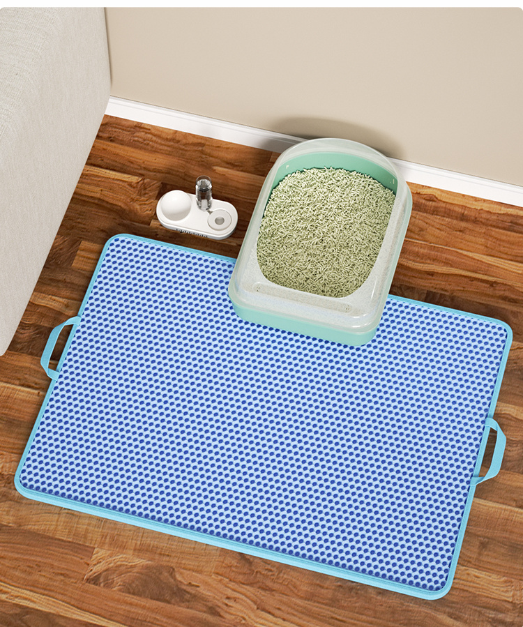 Cat Litter Mat Washable Anti splashing Litter Box Mat Double - Temu ...