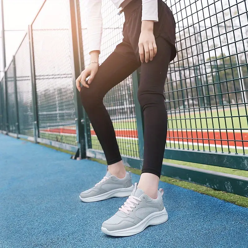 Womens Lace Lightweight Soft Sole Non Slip Running Shoes Temu United