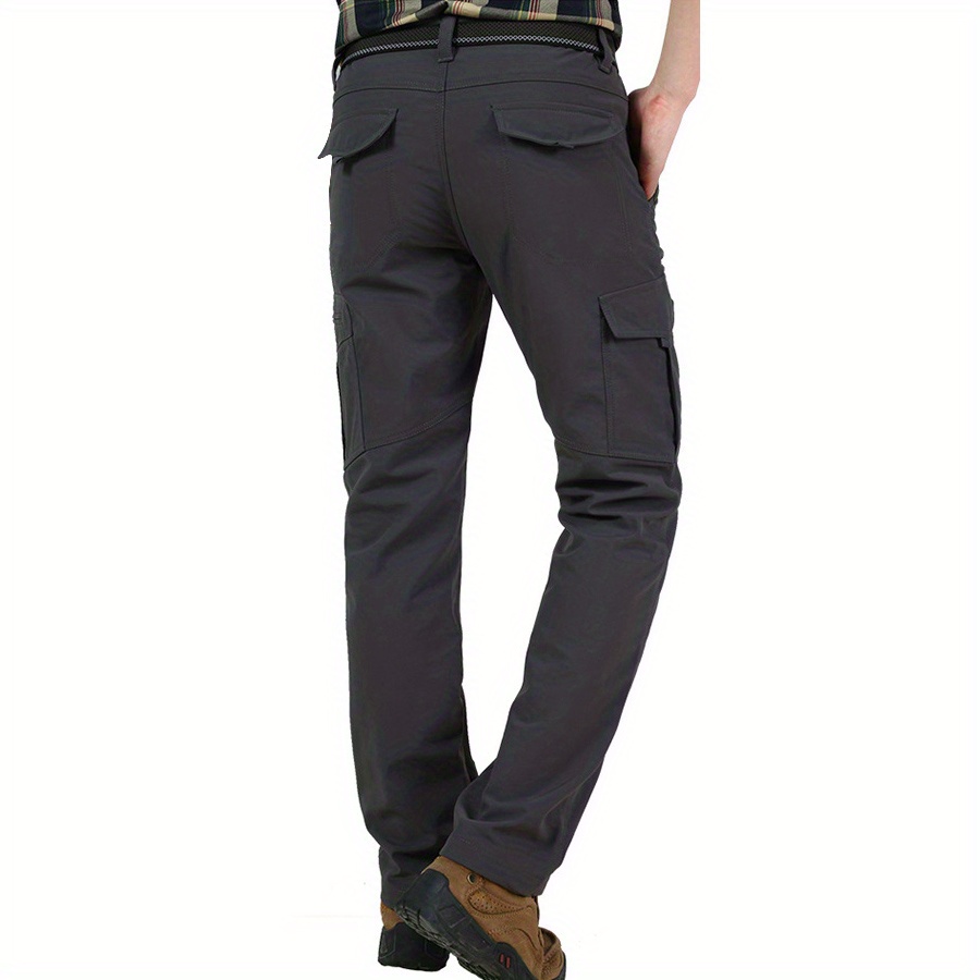 Trendy Solid Cargo Pants Mens Multi Flap Pocket Zipper Temu