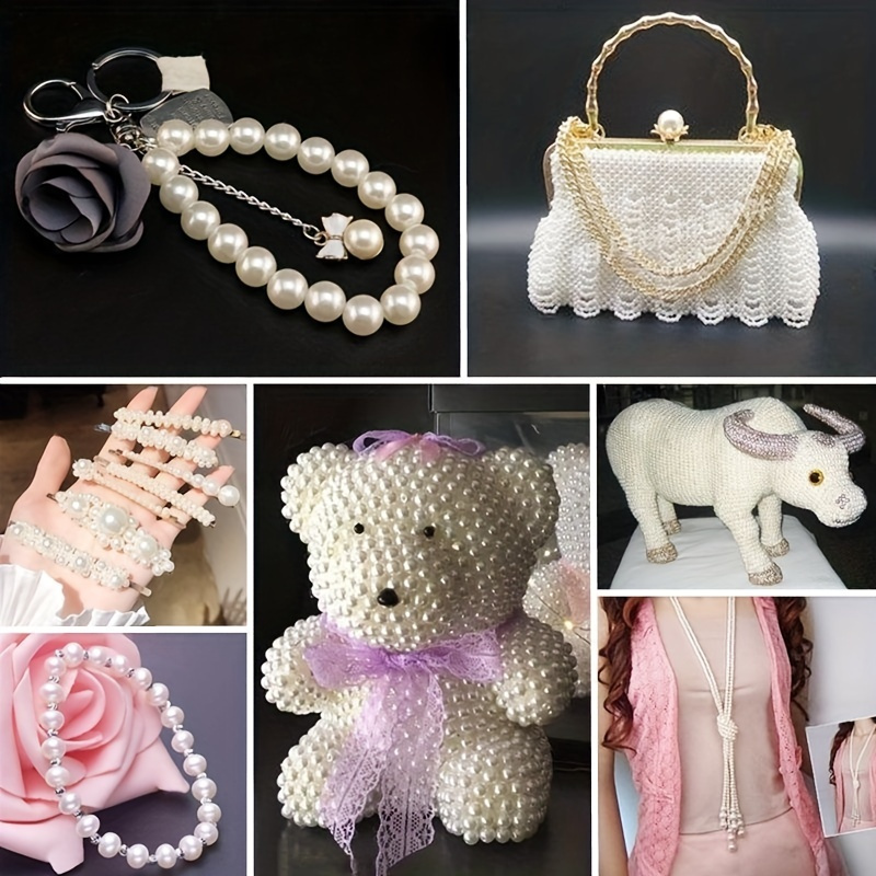 10 Sizes Abs Smooth Bright Pearl Loose Beads Round - Temu