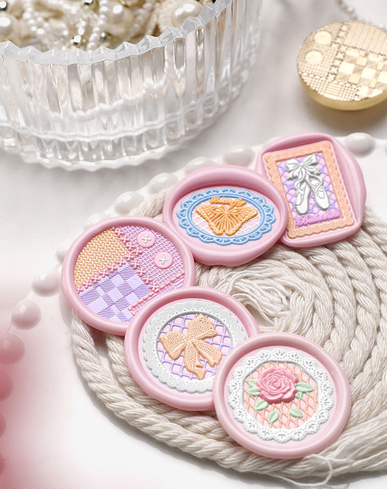 Stamp Head New Products Lace Series Rose Bow Seal Seal - Temu Australia