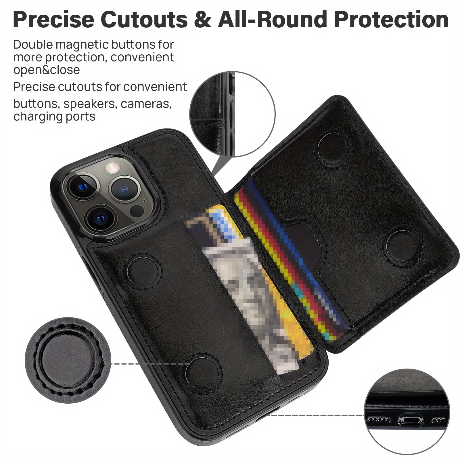 Haopin Generation Wallet Mobile Phone Case Card Holder - Temu Australia