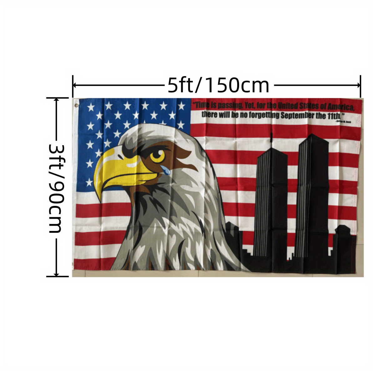 American Bald Eagle Flag Commemorating The 911 Incident Flag - Temu
