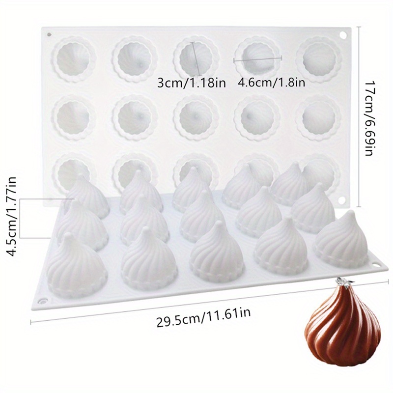 6/15 Cavity Cone Whirlwind Onion Silicone Cake Mold For Kitchen Baking ...