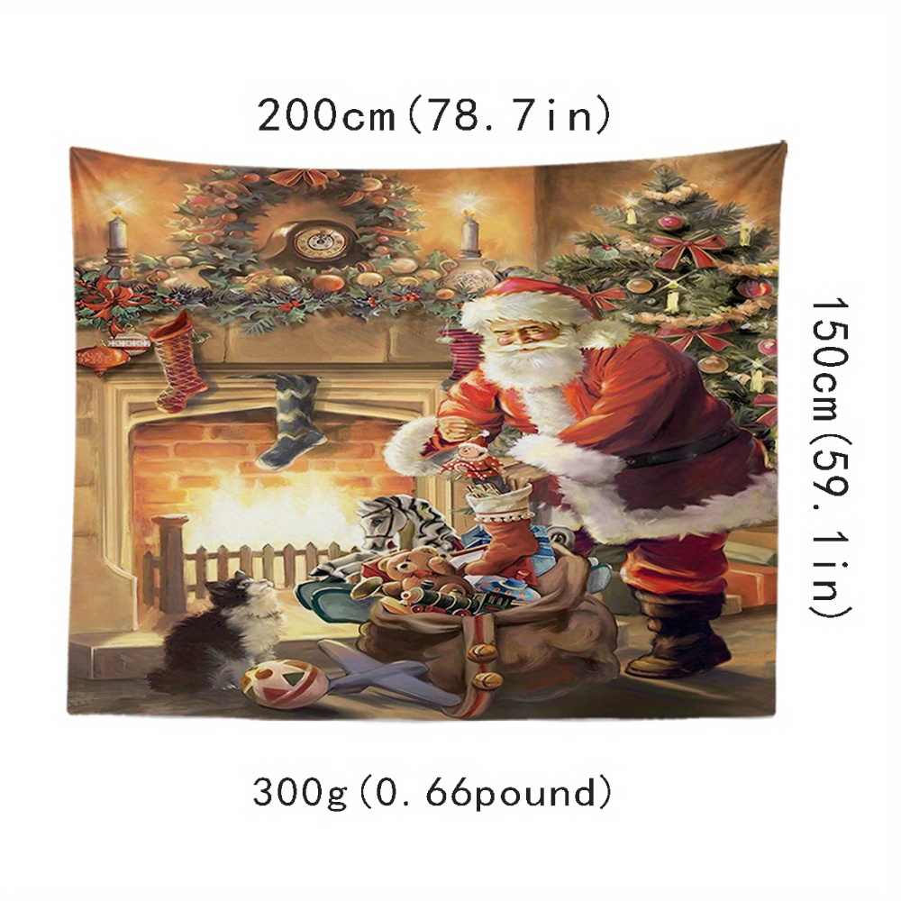 Christmas Decoration Tapestry Santa Claus - Temu Netherlands