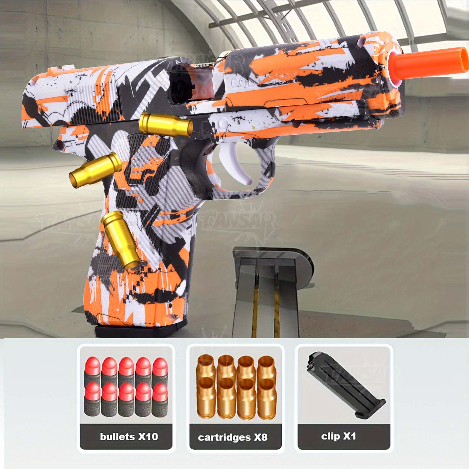 Soft Bullet Toy, Foam Blasters & Guns Pistol With Foam Pellet Shell ...