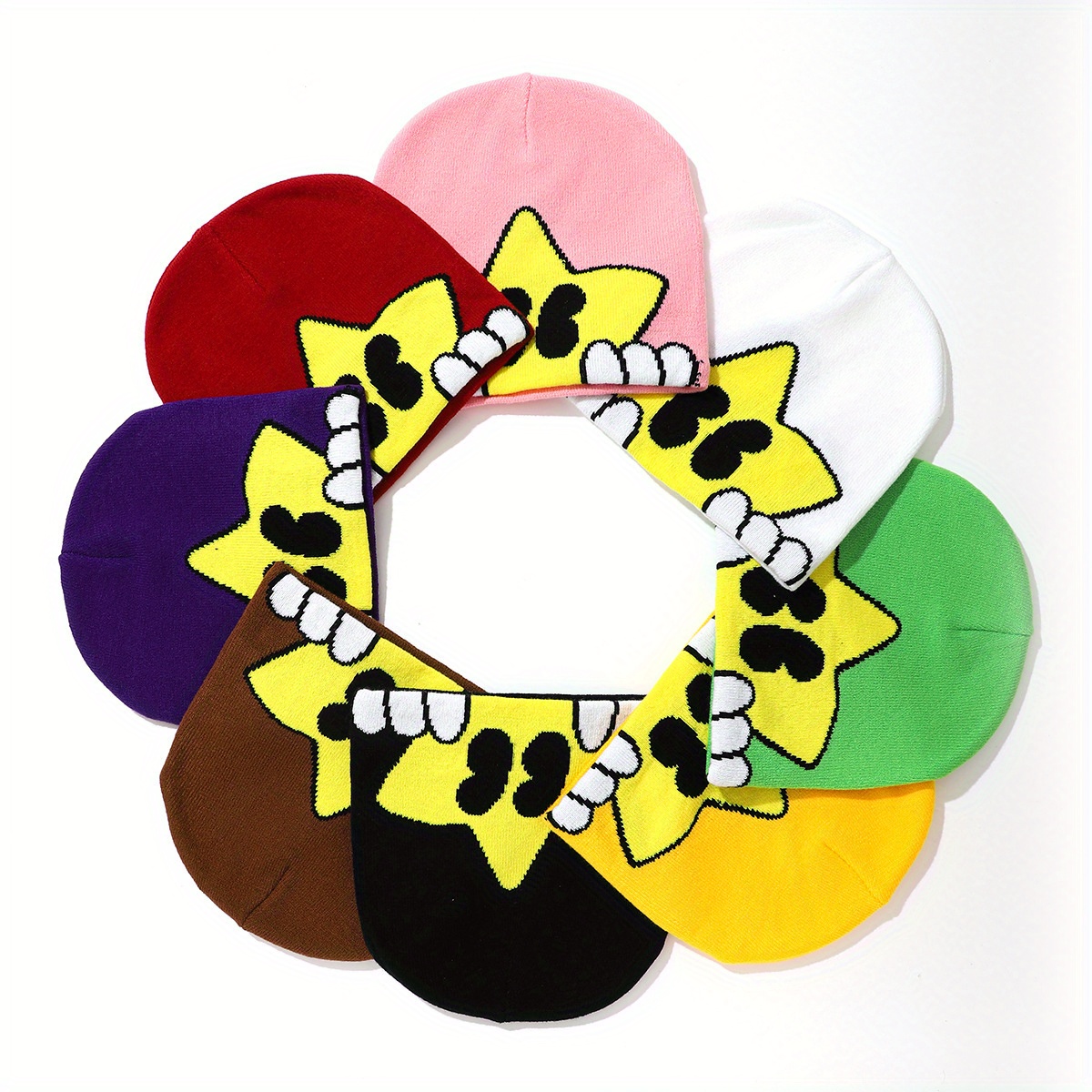 Y2k Star Embroidered Knitted Thermal Beanie Hat Stretchy - Temu Australia