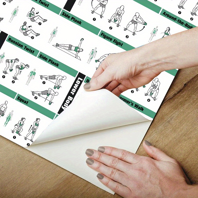 workout posters sticker home gym exercise posters full body - {region_name}