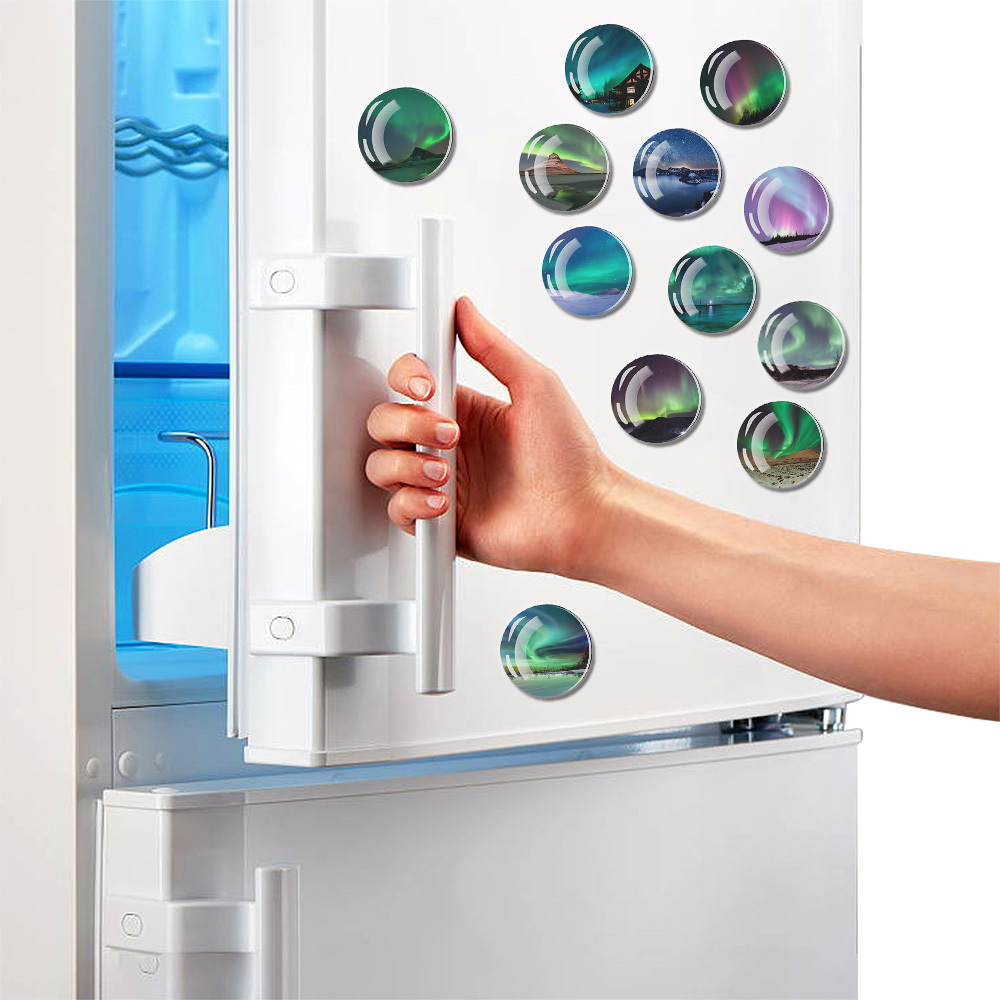 Northern Lights Aurora Borealis Glass Dome Refrigerator - Temu Canada
