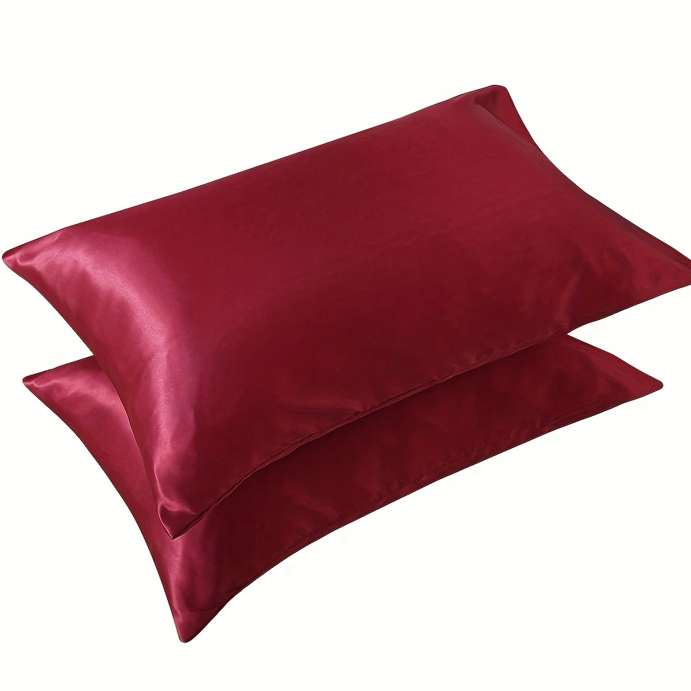 Satin Pillowcase Solid Color Pillow Covers Living Room - Temu United ...