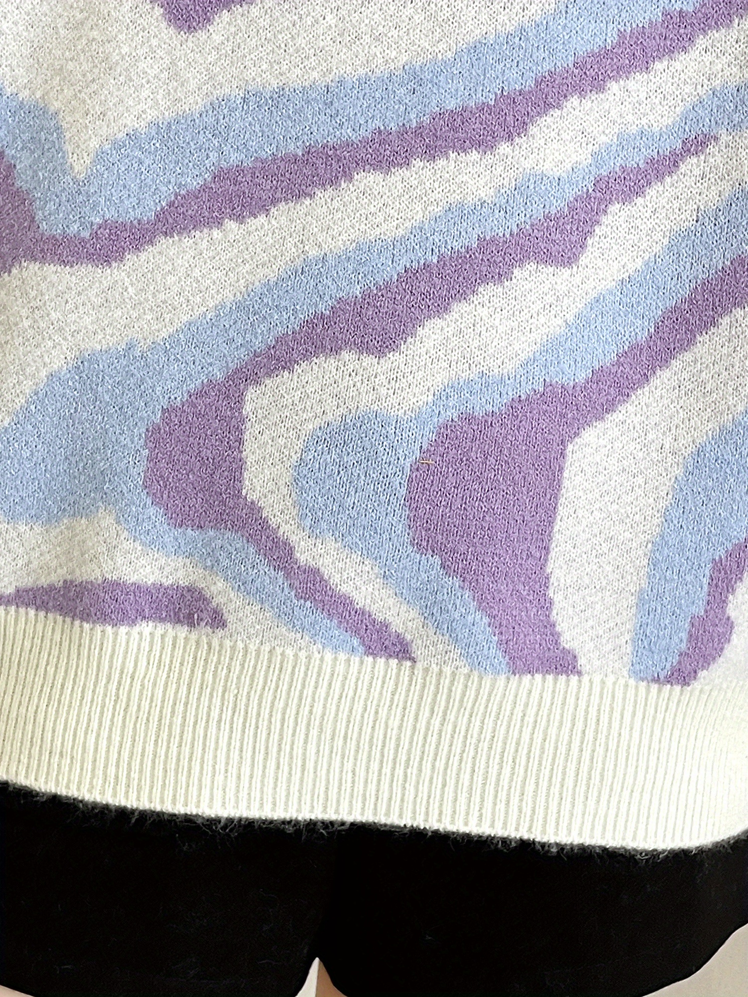 graphic pattern crew neck pullover sweater casual long - Temu Australia