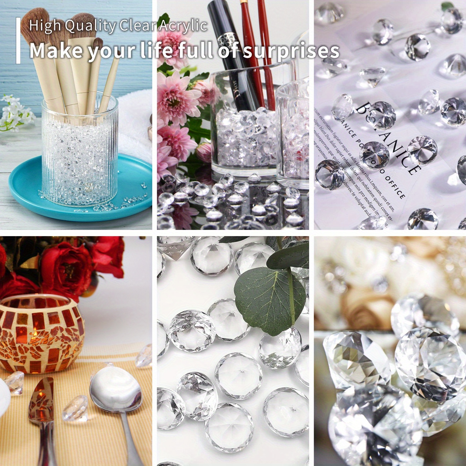 acrylic gems table scatters vase - {region_name}