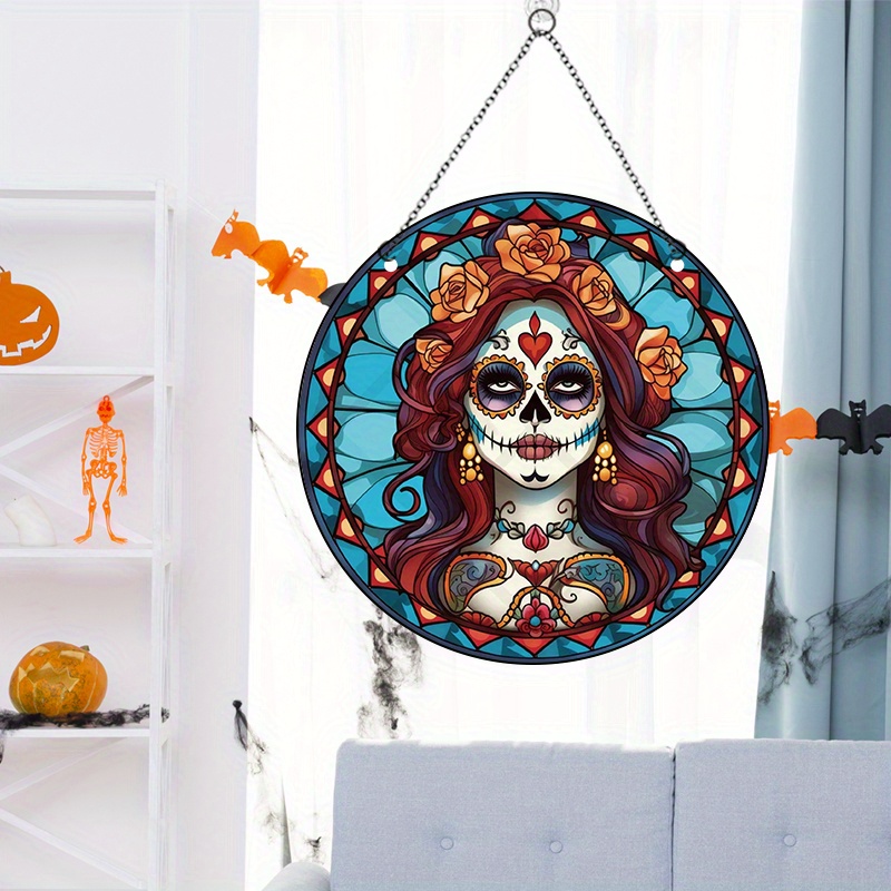 Halloween Front Door Window Acrylic Decorations Colorful - Temu