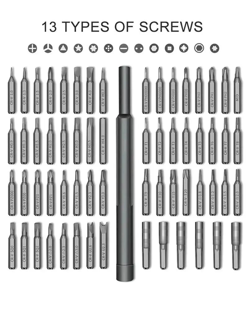 63 In 1 Screwdriver Set Magnetic Screw Driver Kit Bits Temu Canada