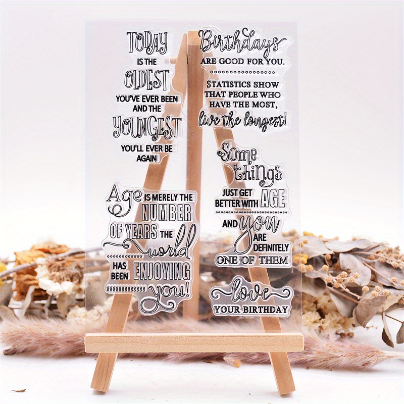 english transparent stamp silicone stamp clip craft diy card - Temu Canada