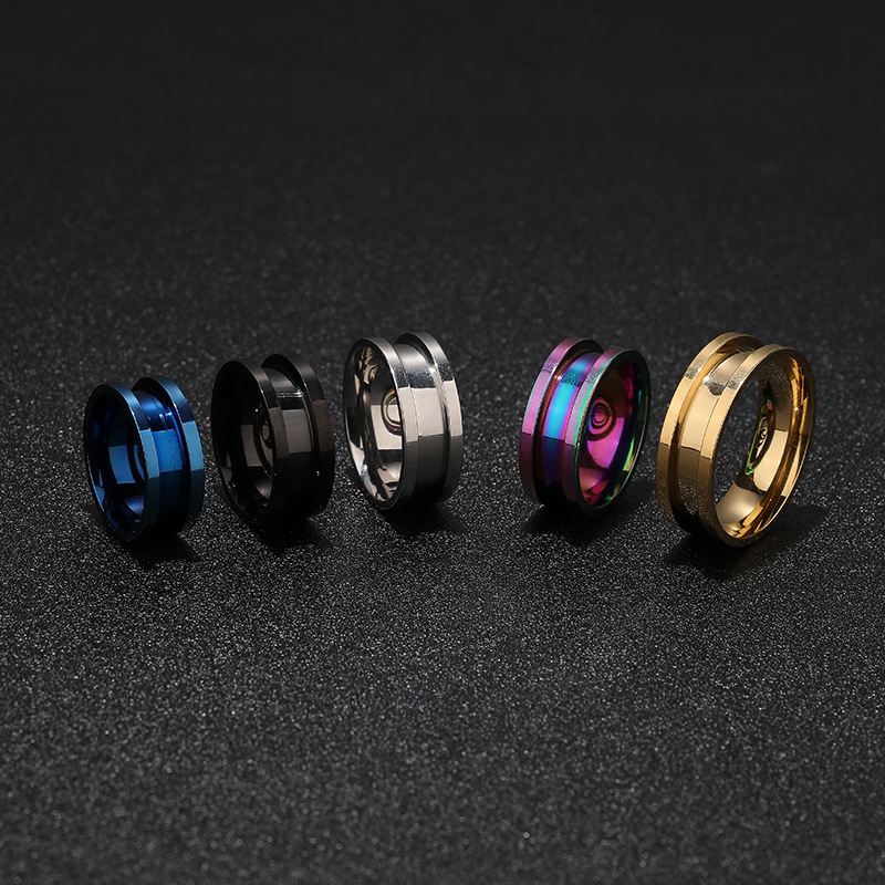 Exquisite Wide Ring Made Titanium Multi Colors Choose - Temu Australia