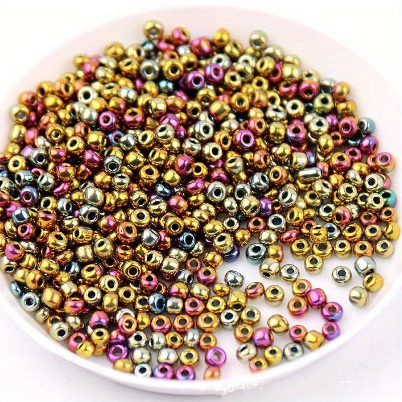 Alloy Colors Plastic Loose Beads Multi Sizes Golden Plated - Temu South ...