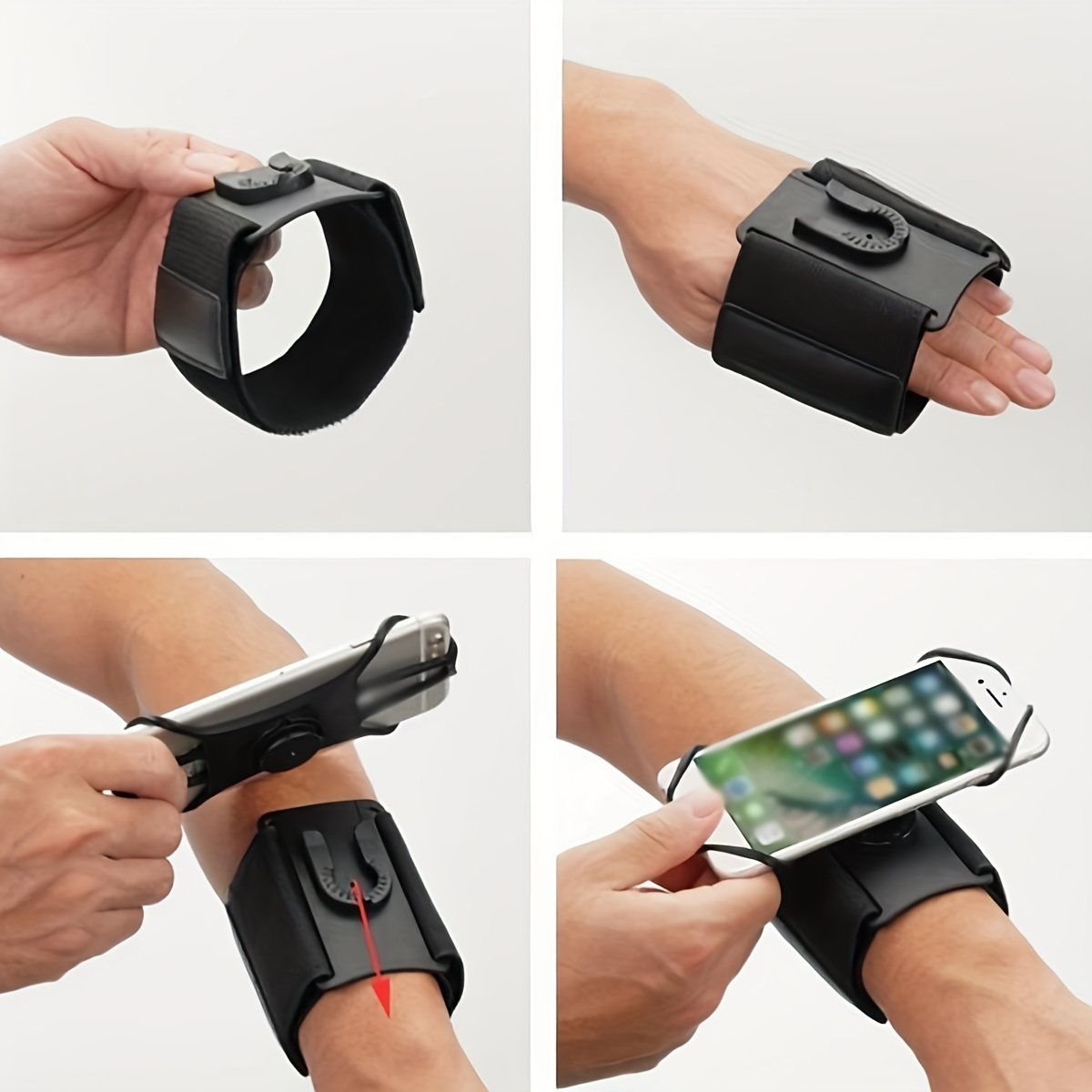 Universal Mobile Phone Holder Wrist Band Waterproof Swivel - Temu United