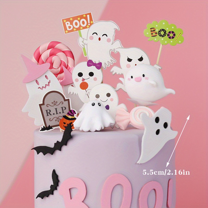 halloween baking cake decoration topper pink series ghost - Temu Australia