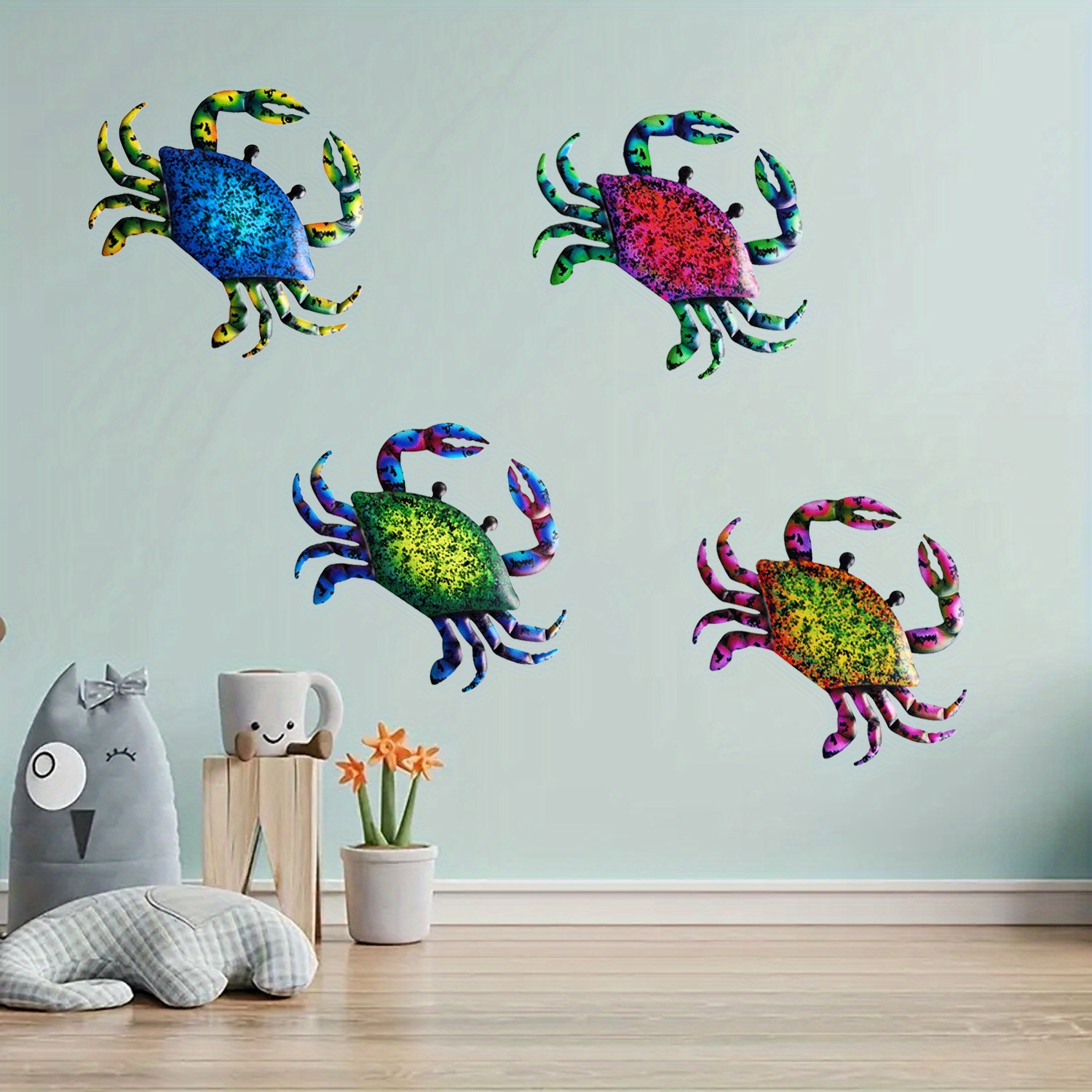 Marine Style Crab Iron Wall Art Decoration Home Wall Decor - Temu Denmark