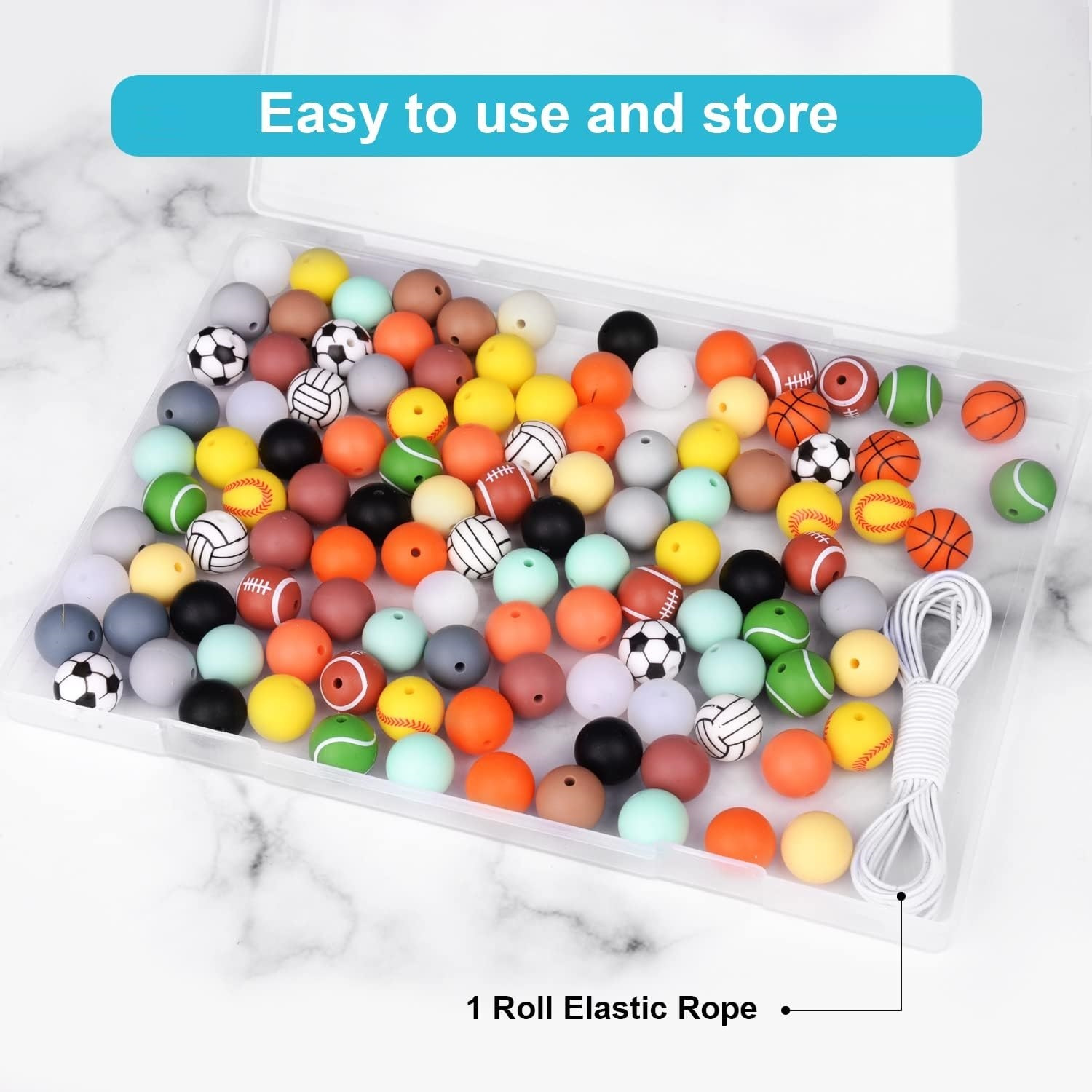 Sport Silicone Beads Soft Rubber Round Loose Beads Elastic - Temu ...
