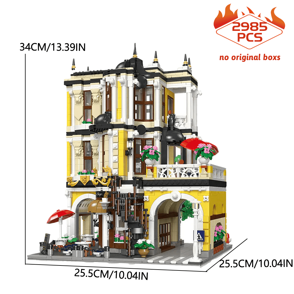 The Tea Shop Modern Street Views Set Building Blocks Gift - Temu Australia