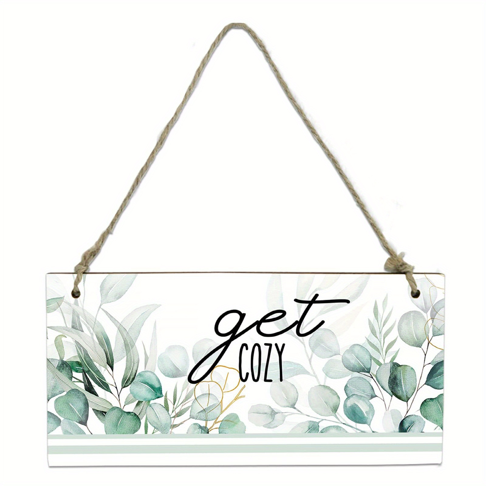 Crafts Welcome Wooden Signs Eucalyptus Leaves Fall - Temu New Zealand