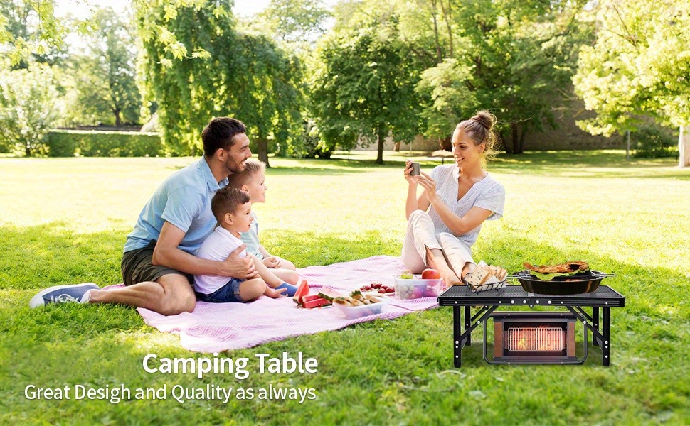 1pc Folding Table With Handle Portable Adjustable Height Table For ...