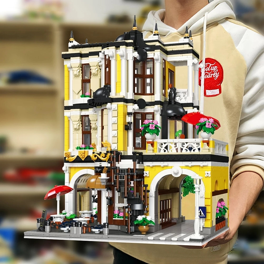 The Tea Shop Modern Street Views Set Building Blocks Gift - Temu Australia