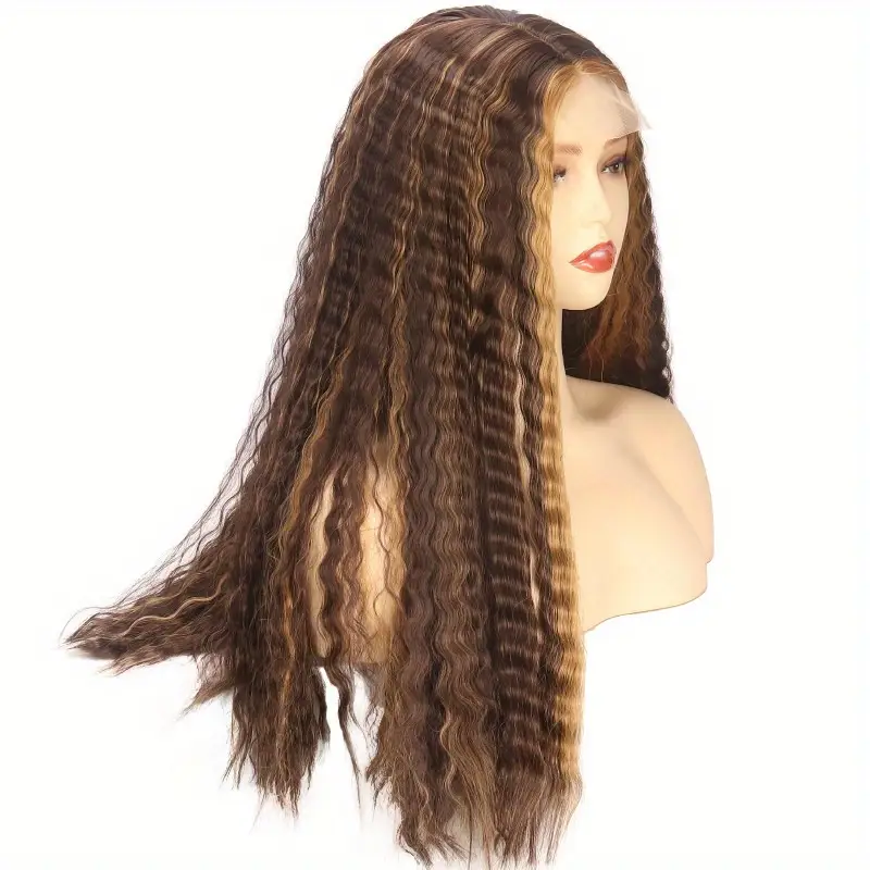 Long Deep Wave Wig Curly Wig Synthetic Wig Beginners Temu Philippines