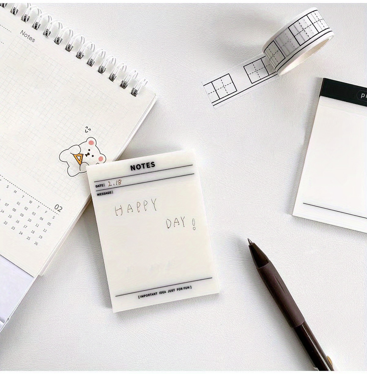 Pet Multifunctional Translucent Sticky Note Stickers Planner Notebook ...