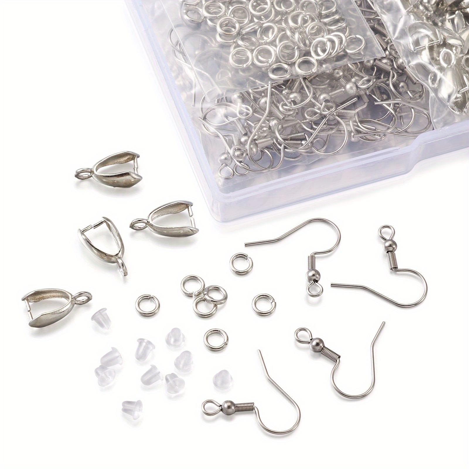 Diy Earring Accessory Set 304 Stainless Steel Earring Hooks - Temu ...