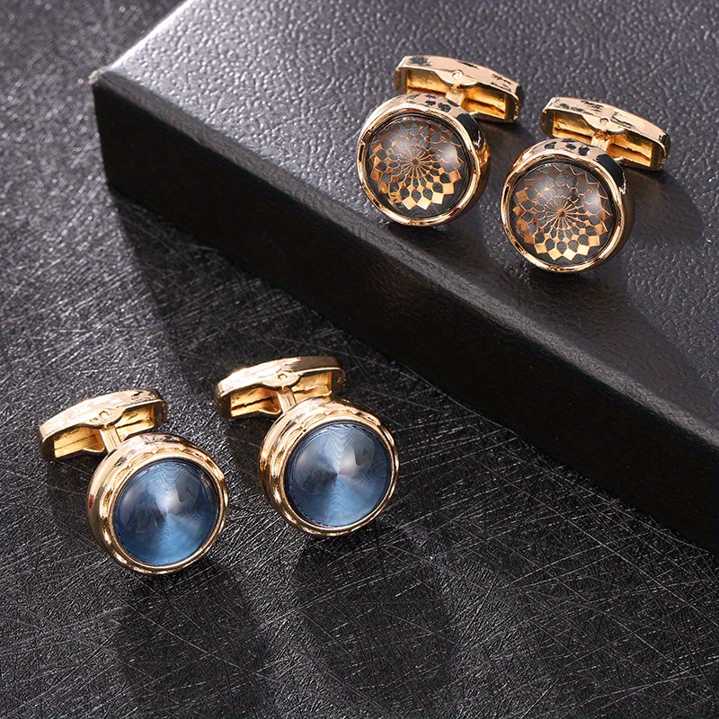 12 Pairs Boutique Gift Box Set Business Casual Mens Cufflinks ...