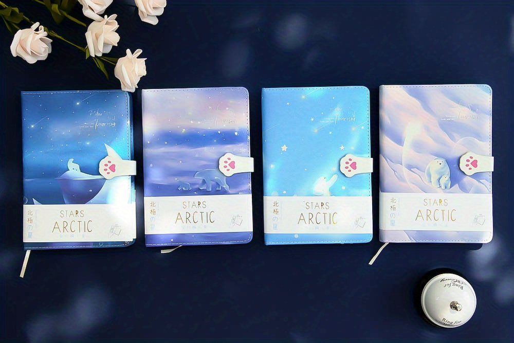 polar bear notebook pu leather surface fluorescent - Temu Ireland