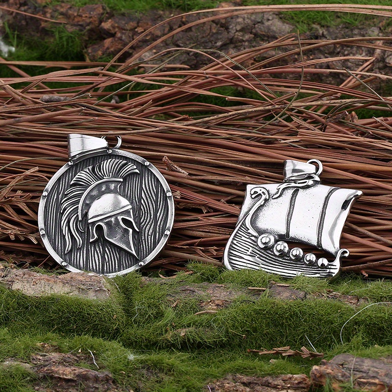 Stainless Steel Nordic Mythology Pendant Viking Guardian - Temu