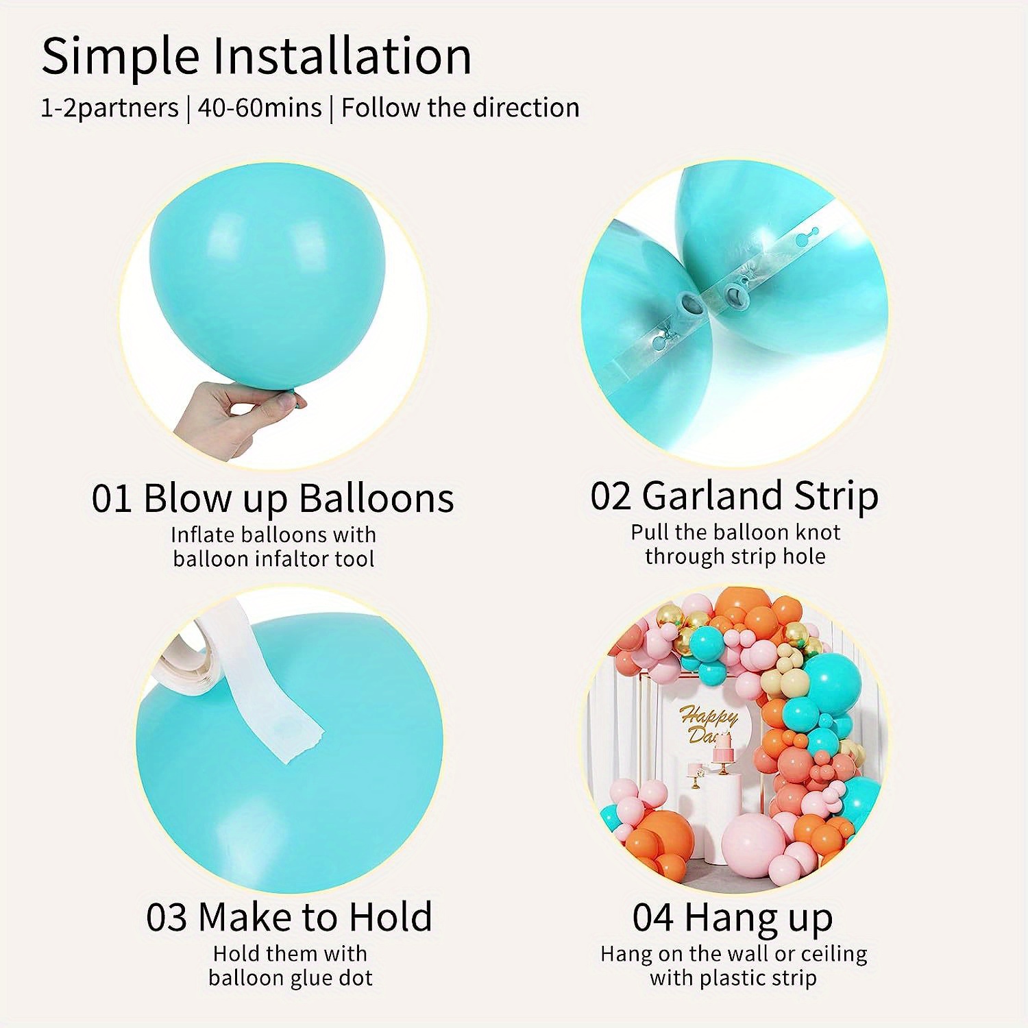 Multi colored Balloon Arch Flower Ring Set Balloon Party - Temu Australia