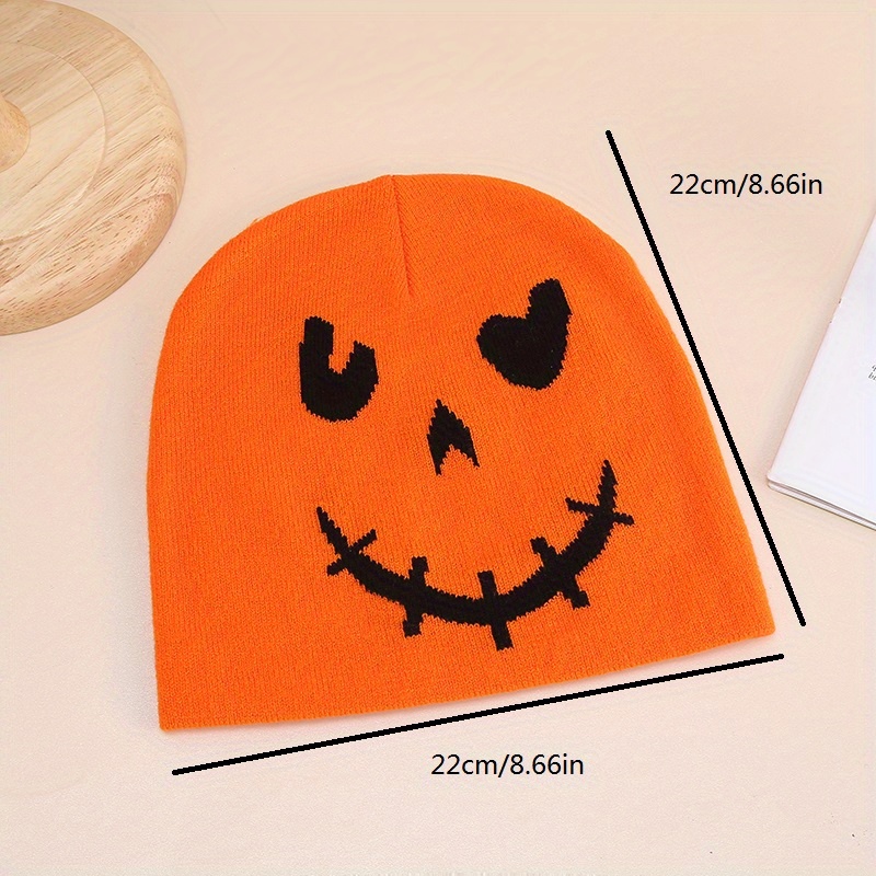 1pc Funny Expression Knitted Hat With Pirate Skull Pattern For Men ...