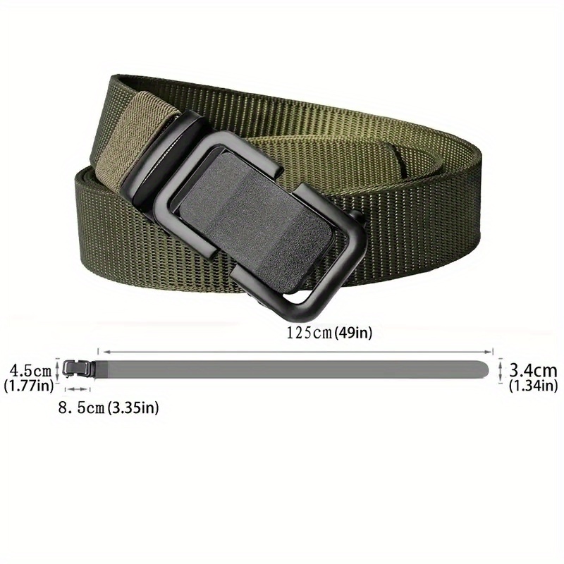 mens automatic canvas belt webbing outdoor working belt holiday ...
