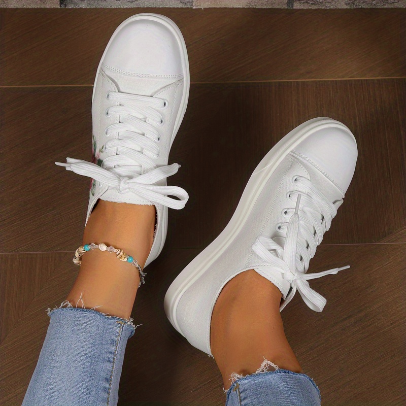 women's floral shoes lace low toe non - Temu Canada